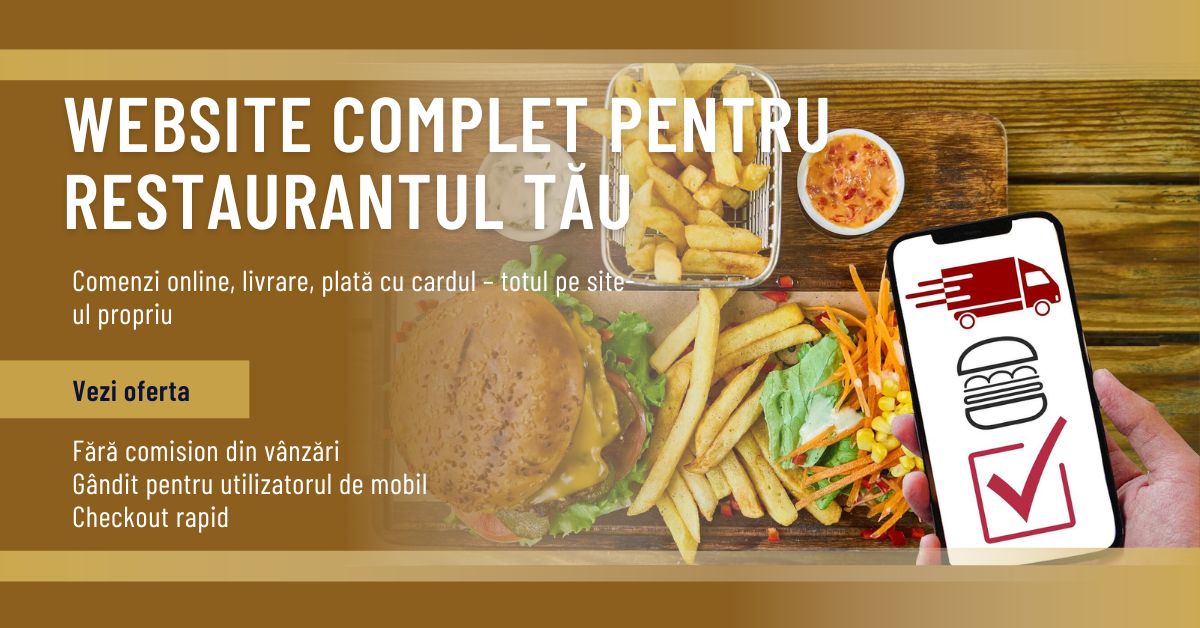 Creare site restaurant - Website pentru restaurantul tău